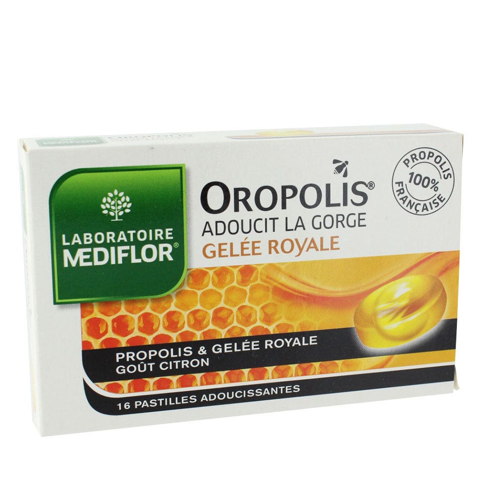 Mediflor Oropolis Coeur Liquide Gelee Royale Gout Citron 16 Pastilles ...