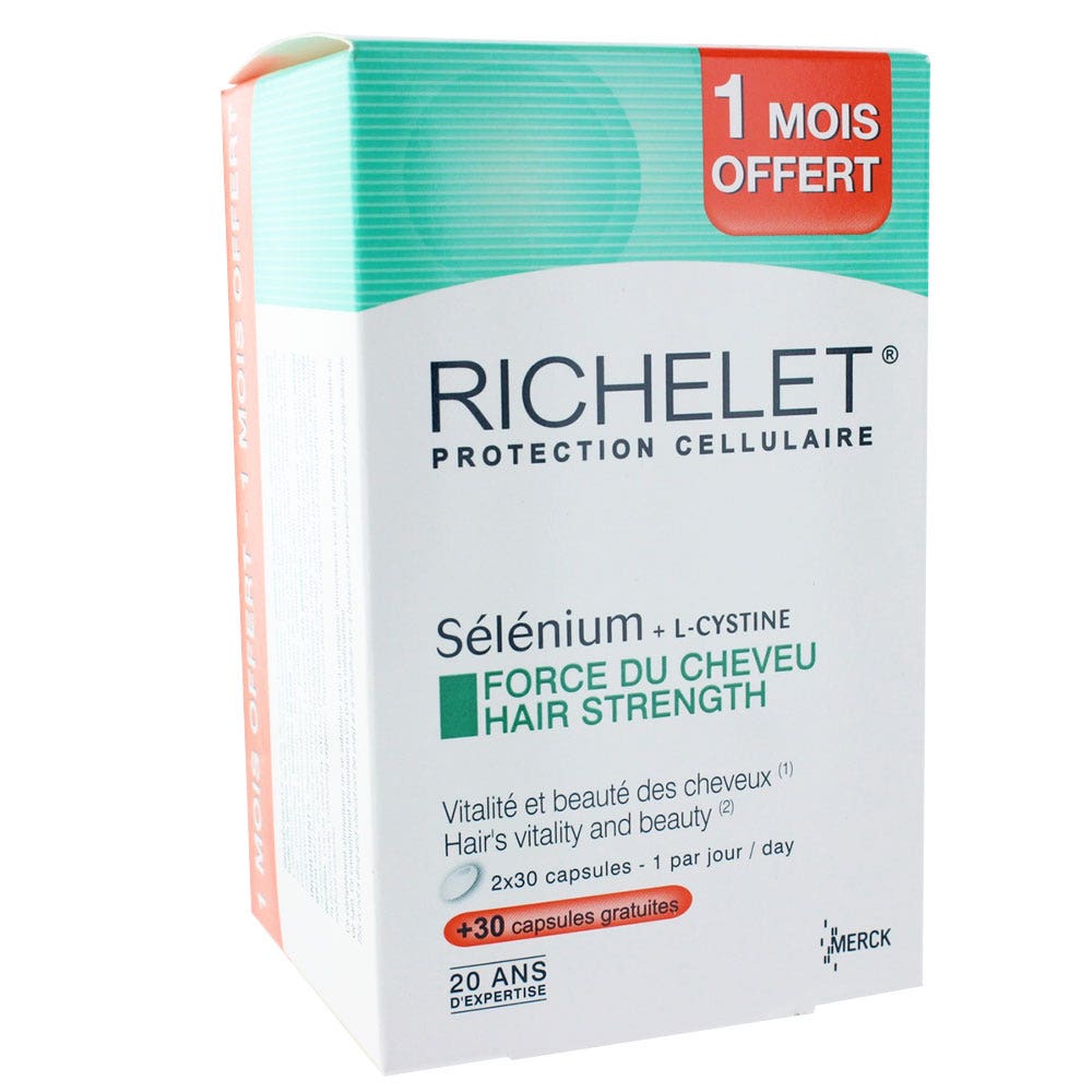 Richelet Selenium Force Du Cheveu 3x30 Capsules - Easypara