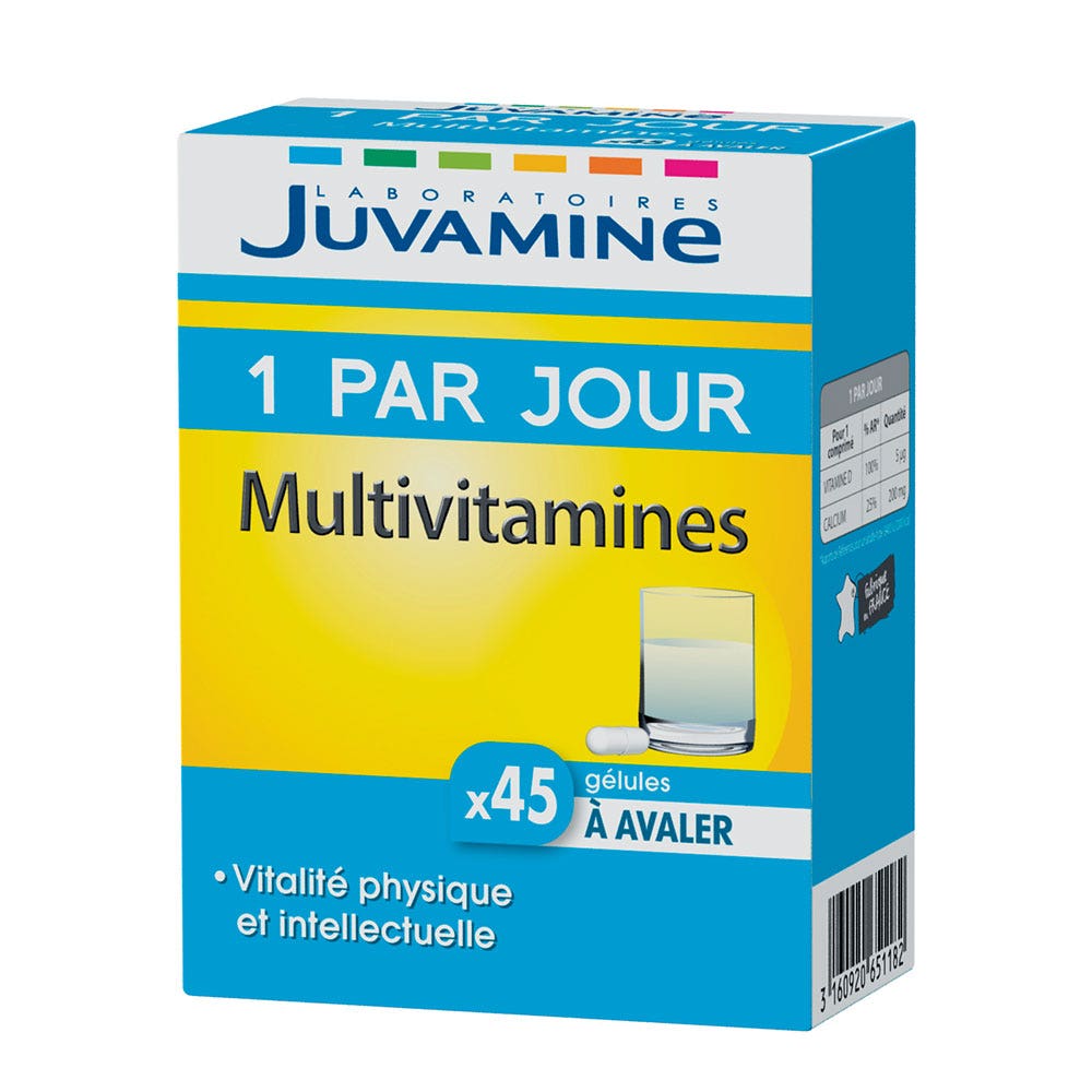 Juvamine Multivitamines 1 Par Jour 45 Gélules - Easypara