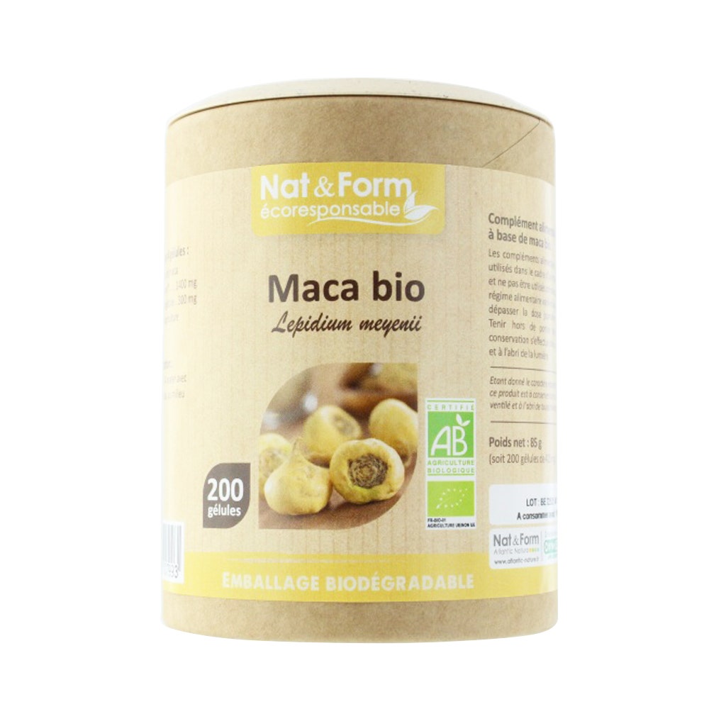 Nat&Form MACA DU PEROU BIO 200 Gélules - Easypara