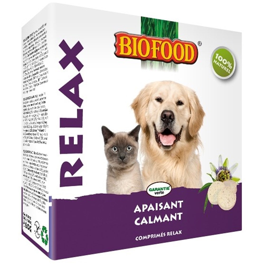 Biofood Relax Apaisant Et Calmant Chien Et Chat 100 Comprimes - Easypara