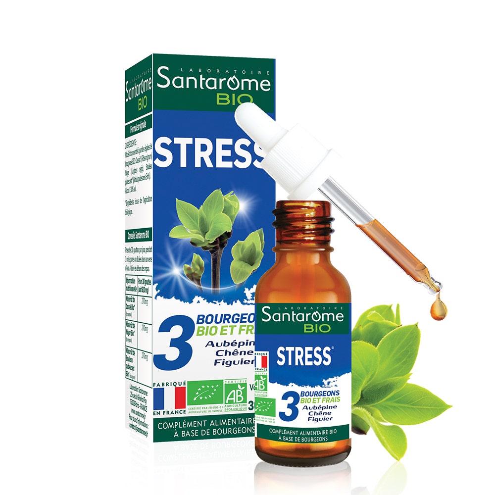 Santarome Gemmo Tri Complexe de Bourgeons Stress Gémmothérapie 30ml - Easypara