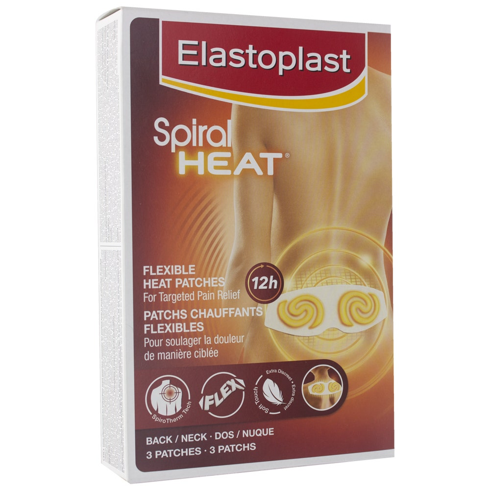 Elastoplast Spiral Heat Dos Et Nuque 3 Patchs Chauffants Easypara