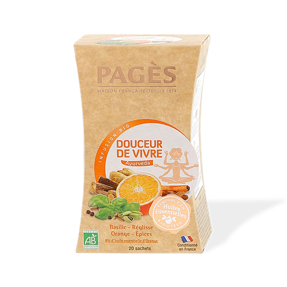 Pagès Infusion Douceur De Vivre Auyrveda Bio 20 Sachets - Easypara