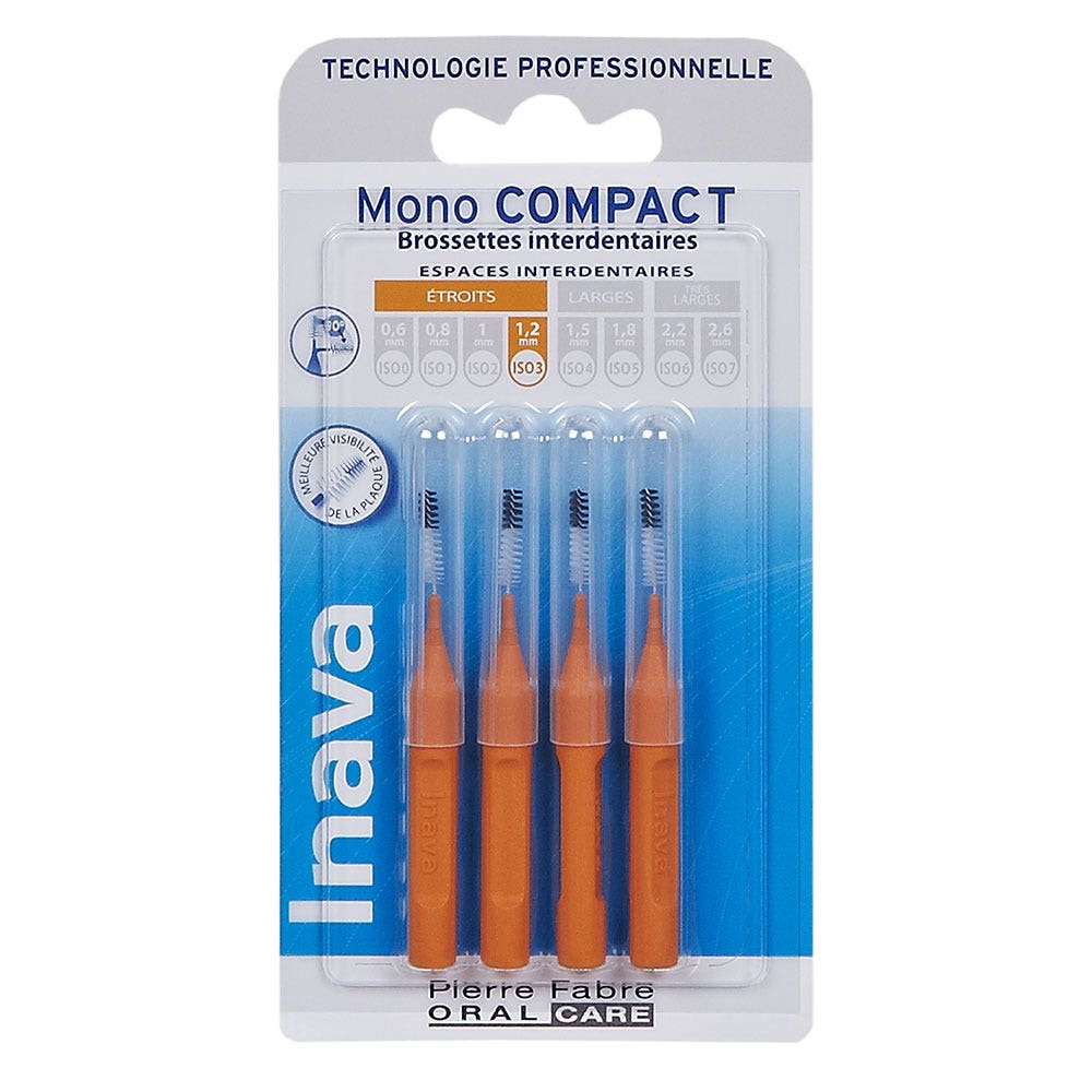 Inava Brossettes Interdentaires 1.5mm Rouge X4 Mono Compact - Easypara