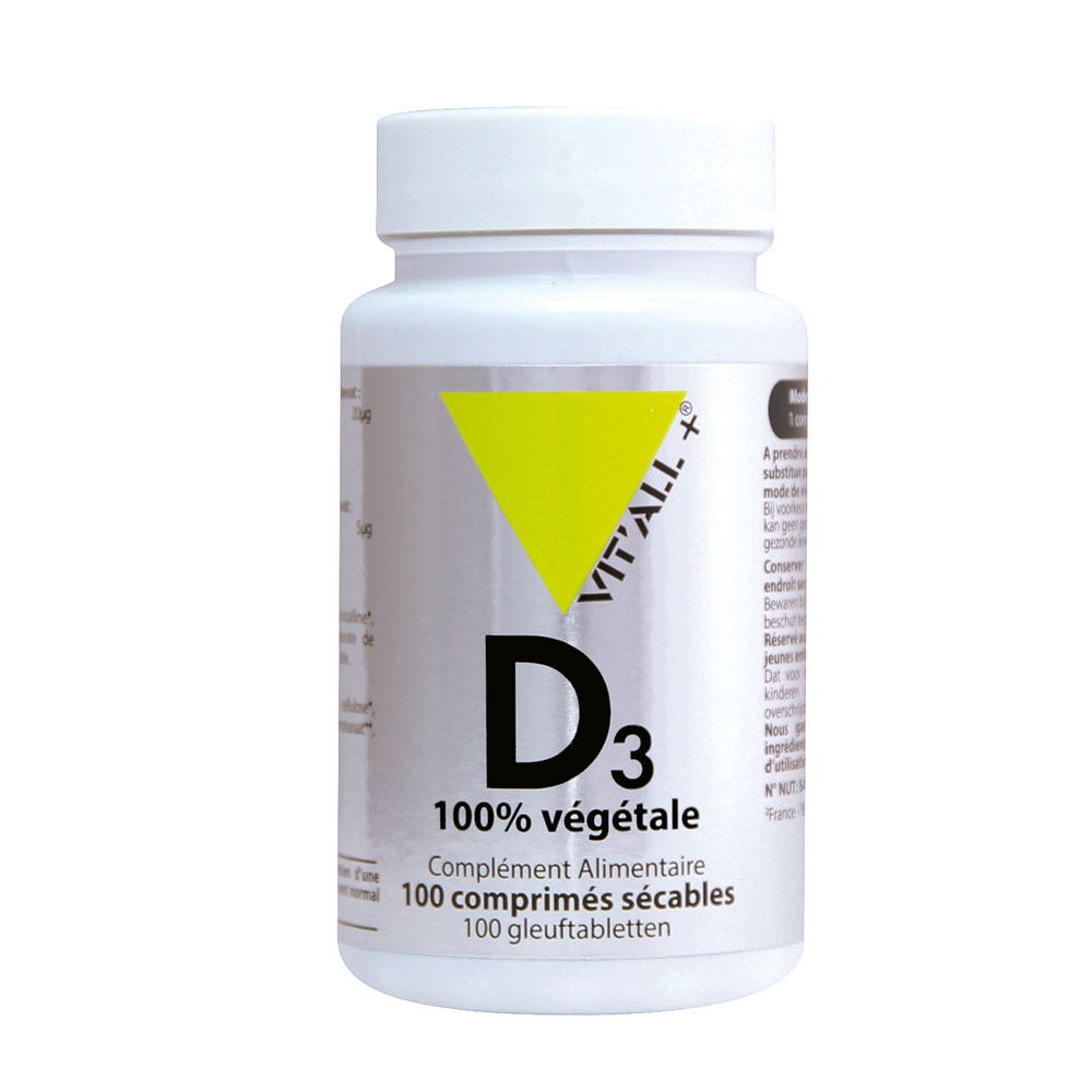 Vit'All+ Vitamine D3 Végétale 100 Comprimes - Easypara