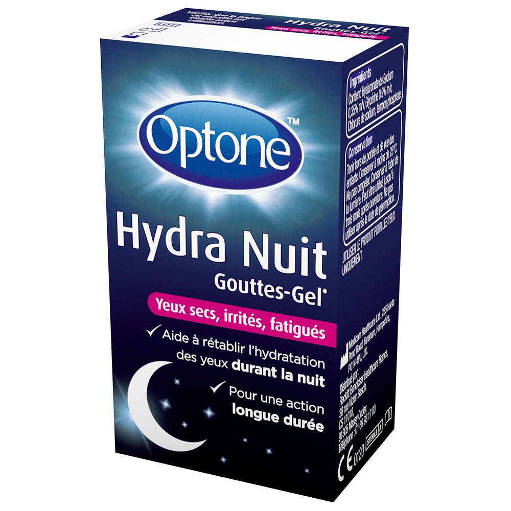 Optone Gouttes Gel Pour Yeux Secs Hydra Nuit 10ml - Easypara