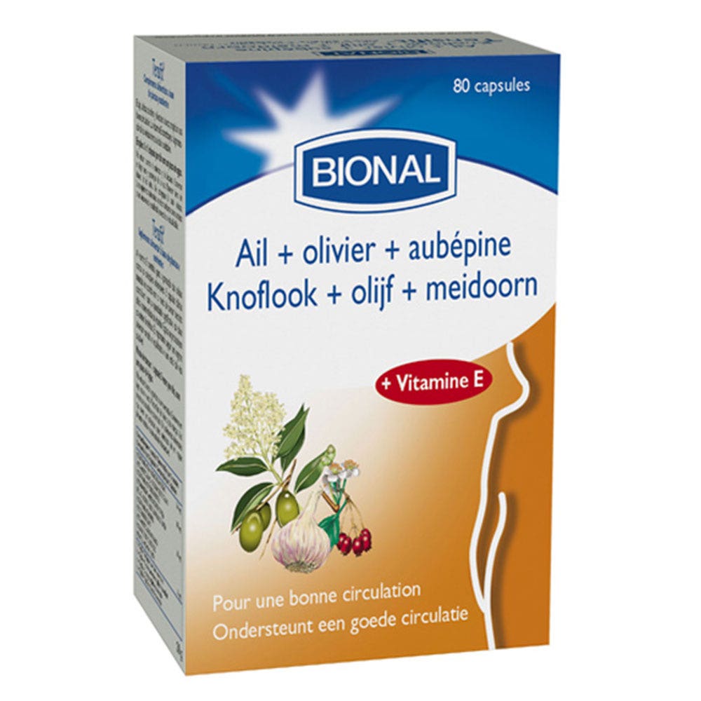 Bional Ail + Olivier + Aubepine 80 Capsules - Easypara