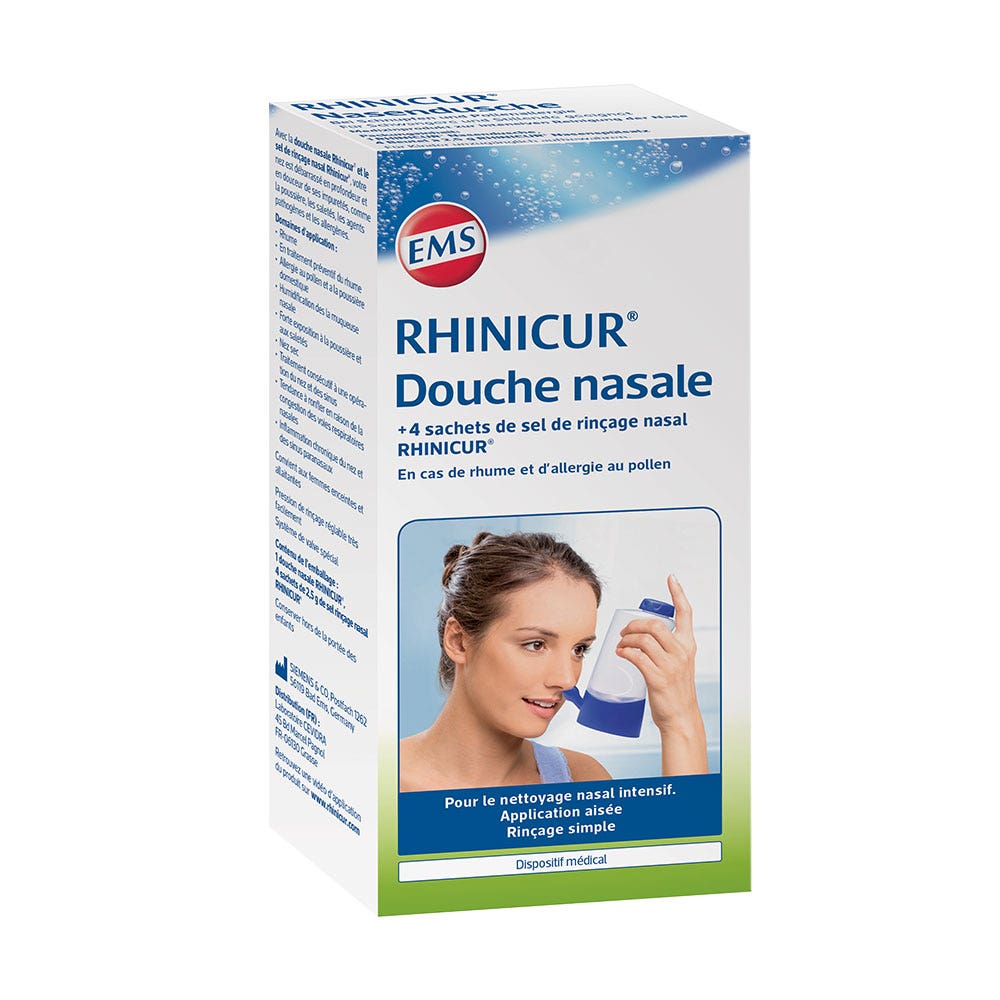 Rhinicur Douche Nasale + 4 Sachets Sel De Rincage - Easypara