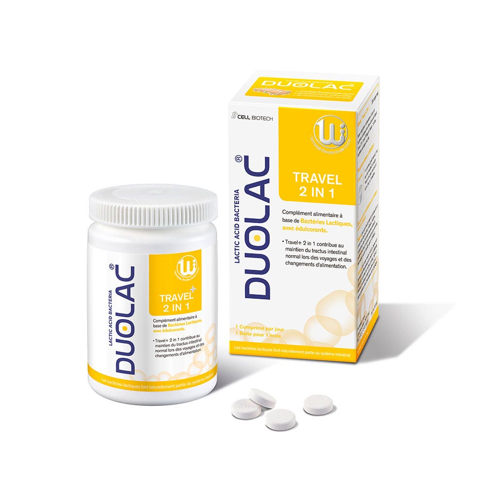 Duolac Duolac Travel 2en1 Bacteries Latciques 30 Comprimes - Easypara