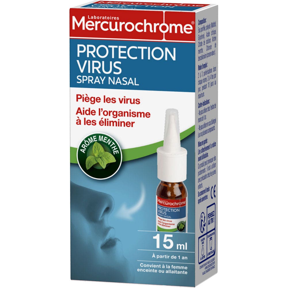 Mercurochrome Protection virus spray nasal 15ml - Easypara