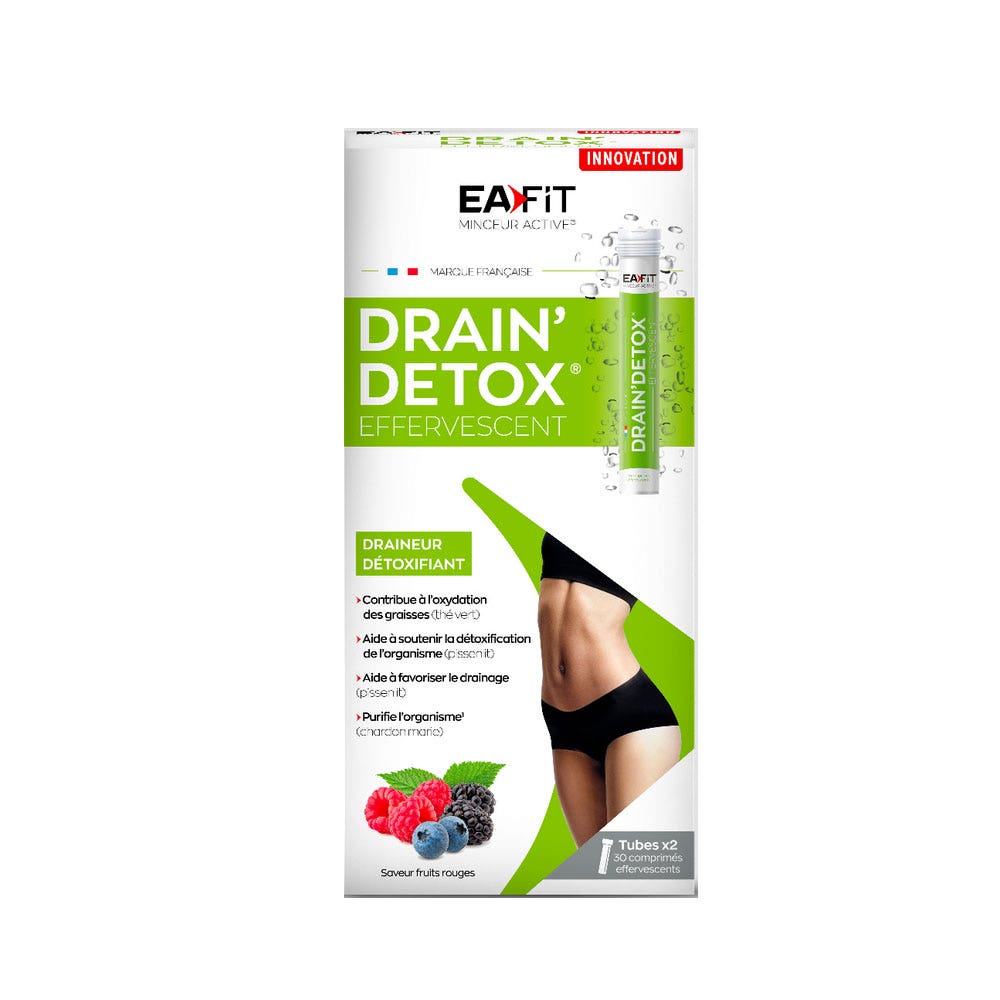 Eafit Drain'Detox Saveur fruits rouges 2x15 comprimés effervescents ...