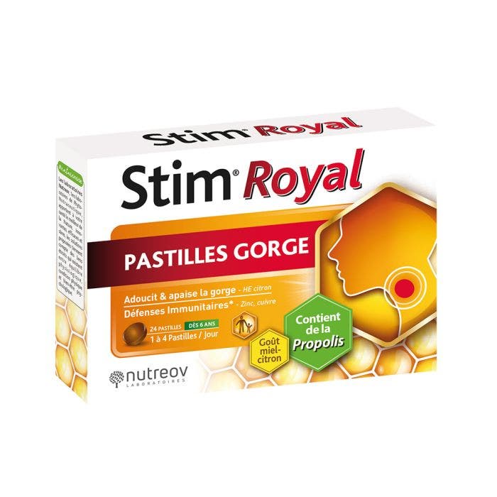 Pastilles Gorge Stim Royal x24- Nutreov - Easypara