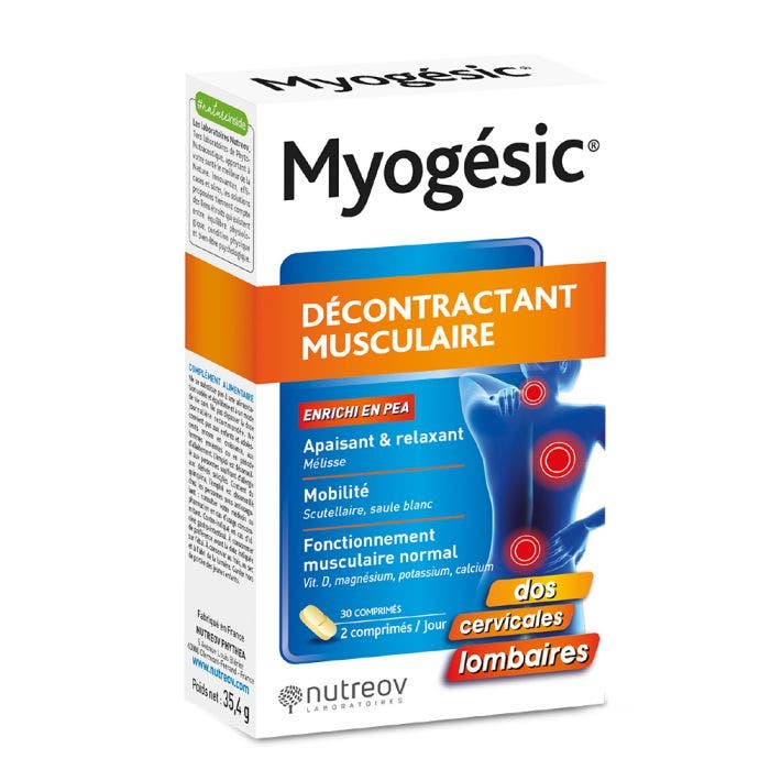 Décontractant Musculaire Myogesic 30 comprimés- Phytea - Easypara