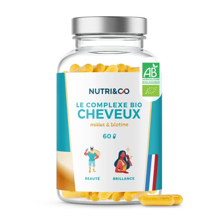 Le Complexe Bio Cheveux 60 gélules-Millet et Biotine NUTRI&CO - Easypara