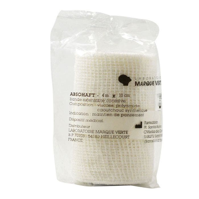 Bande extensible cohésive 4mx10cm Abso 1 UNITÉS-Haft Marque Verte ...