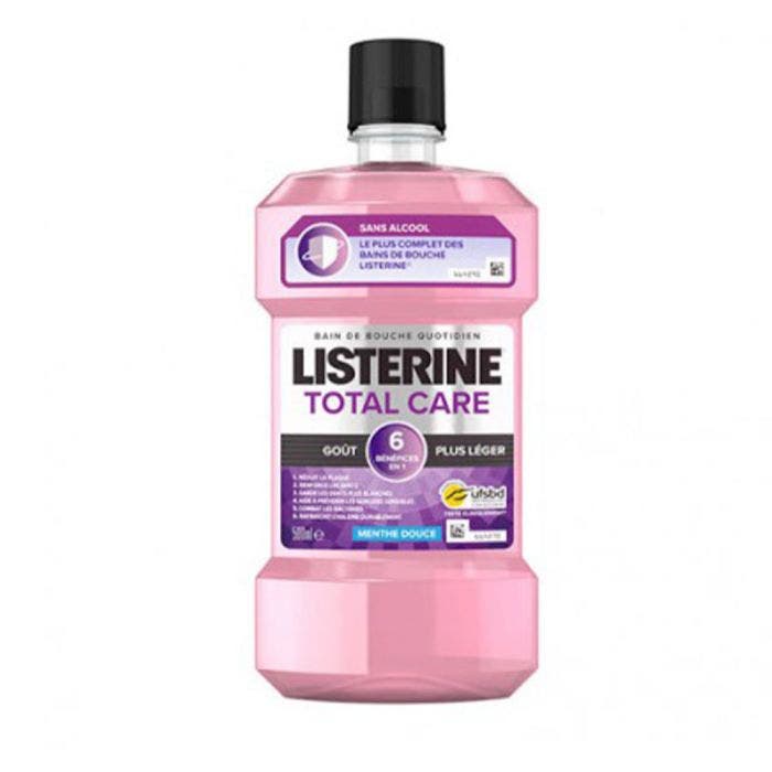 Total Care Bain De Bouche 500ml-Menthe Douce Goût Plus Léger Listerine - Easypara