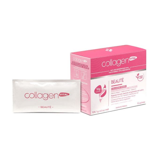 Beauté Collagène Marin Collagen Vital Power 15 Sachets-Goût Fraise Vita ...