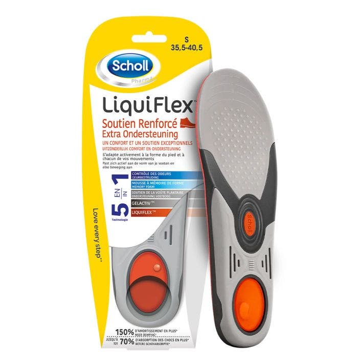 Semelles Soutien Renforcé Femmes LiquiFlex -Pointure 35.5-40.5 Scholl - Easypara