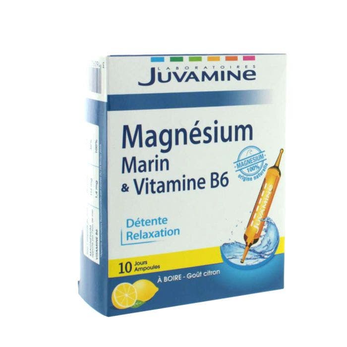 Magnesium Marin Et Vitamine B6 10 Ampoules - Juvamine - Easypara