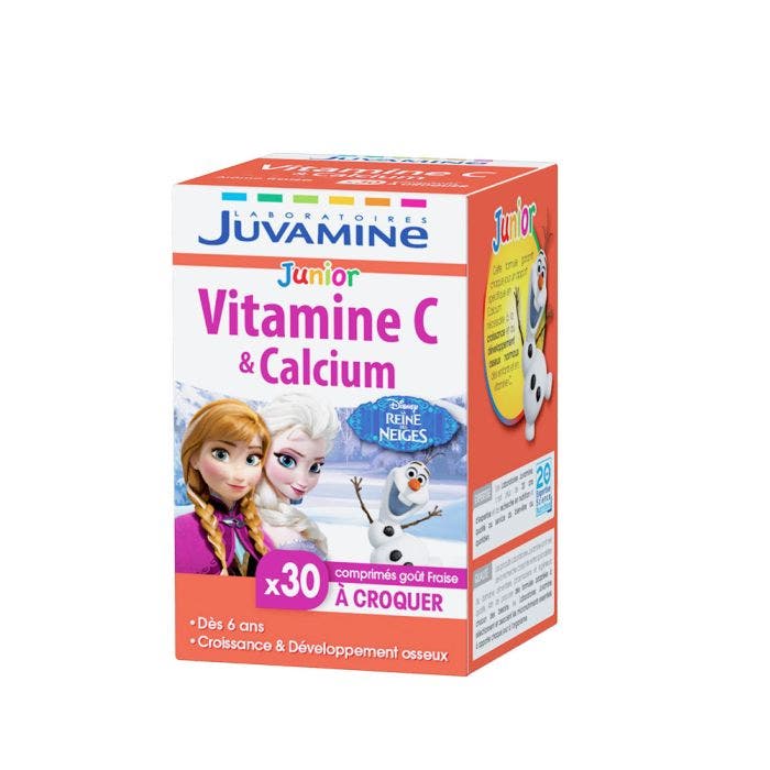 Junior Vitamine C Et Calcium 30 Comprimes A Croquer - Juvamine - Easypara