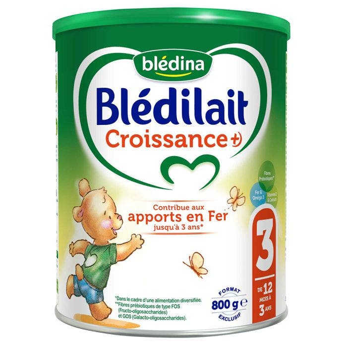 Bledilait Croissance+ 3 Lait En Poudre 12 Mois-3 Ans 800 g- Blédina ...
