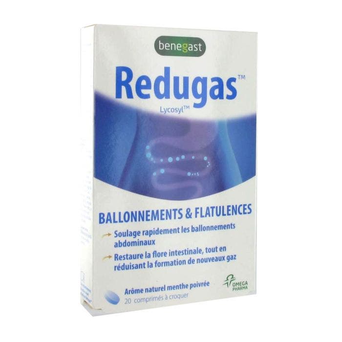 Redugas Ballonnements Et Flatulences 20 Comprimes - Benegast - Easypara