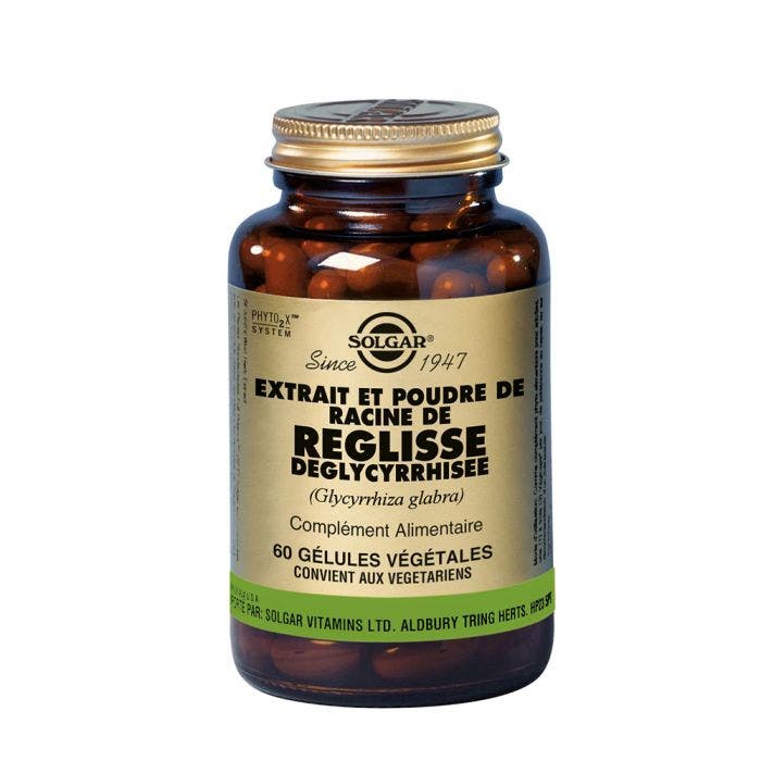 Extrait Et Poudre De Racine De Reglisse 60 Gelules - Solgar - Easypara