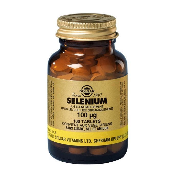 Selenium 100µg 100 comprimés- Solgar - Easypara