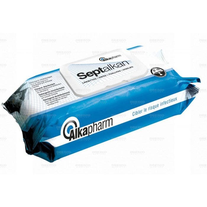 Lingettes Detergeantes Desinfectantes Sans Alcool X100 Septalkan ...