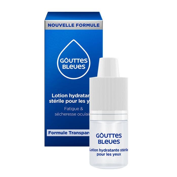 Gouttes Bleues Lotion Stérile Hydratante Yeux 10ml- Omega Pharma - Easypara