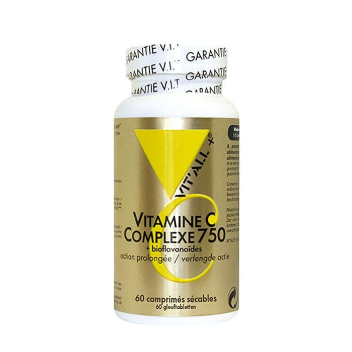 Vitamine C Complexe 750 60 Comprimés- Vit'All+ - Easypara